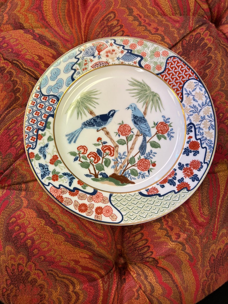 Mikado Taste Seller by Sigma Plate Blue Birds With Gold Trim 10 - Etsy