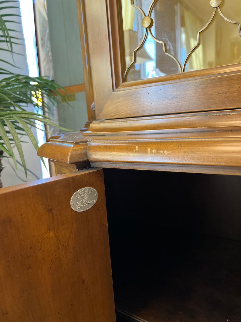 Vintage Baker Furniture Breakfront Cabinet - Etsy