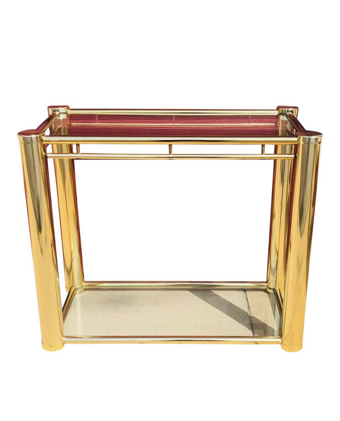 Vintage Brass Milo Baughman Style Console Table - Etsy