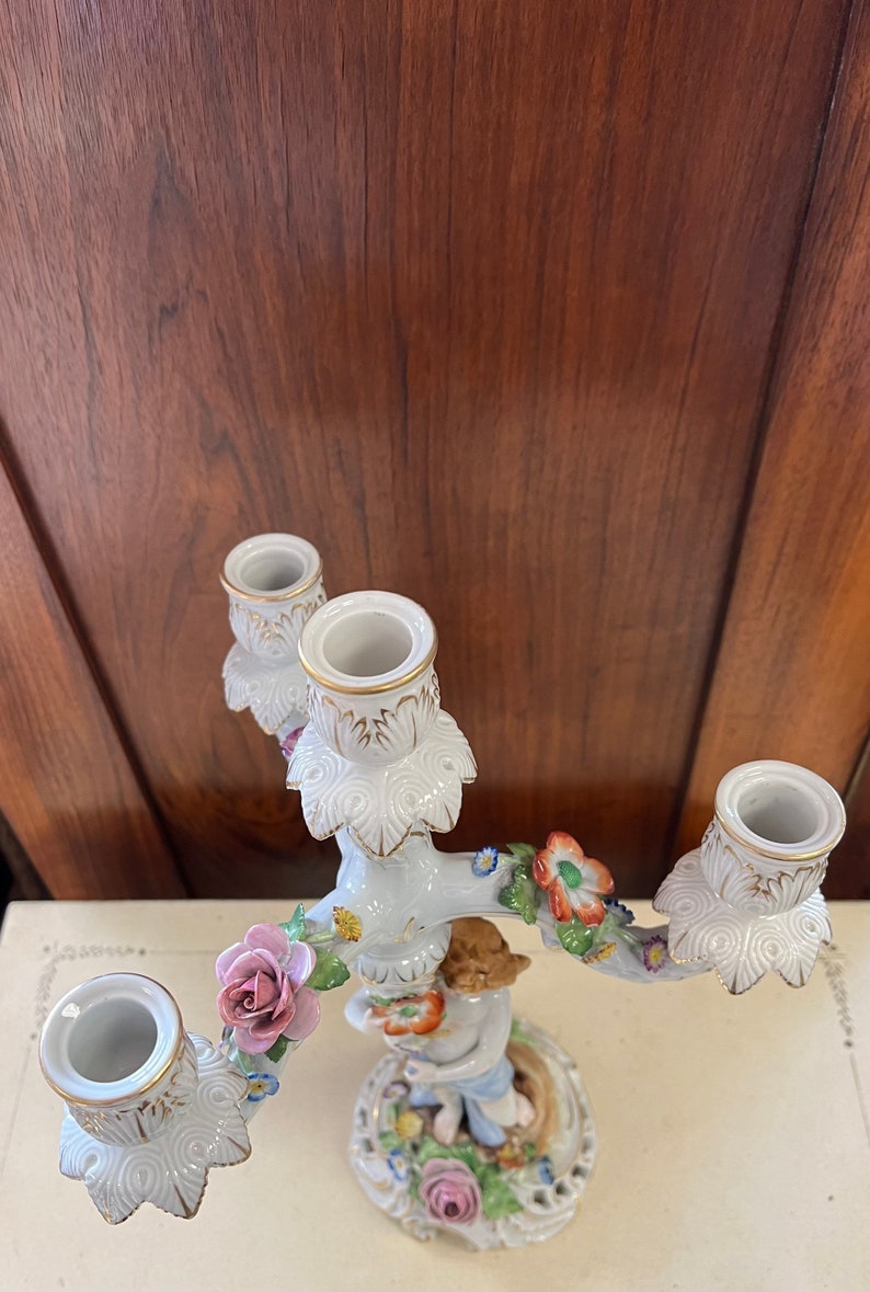 Antique German Candelabra Von Schierholz Porcelain - Etsy