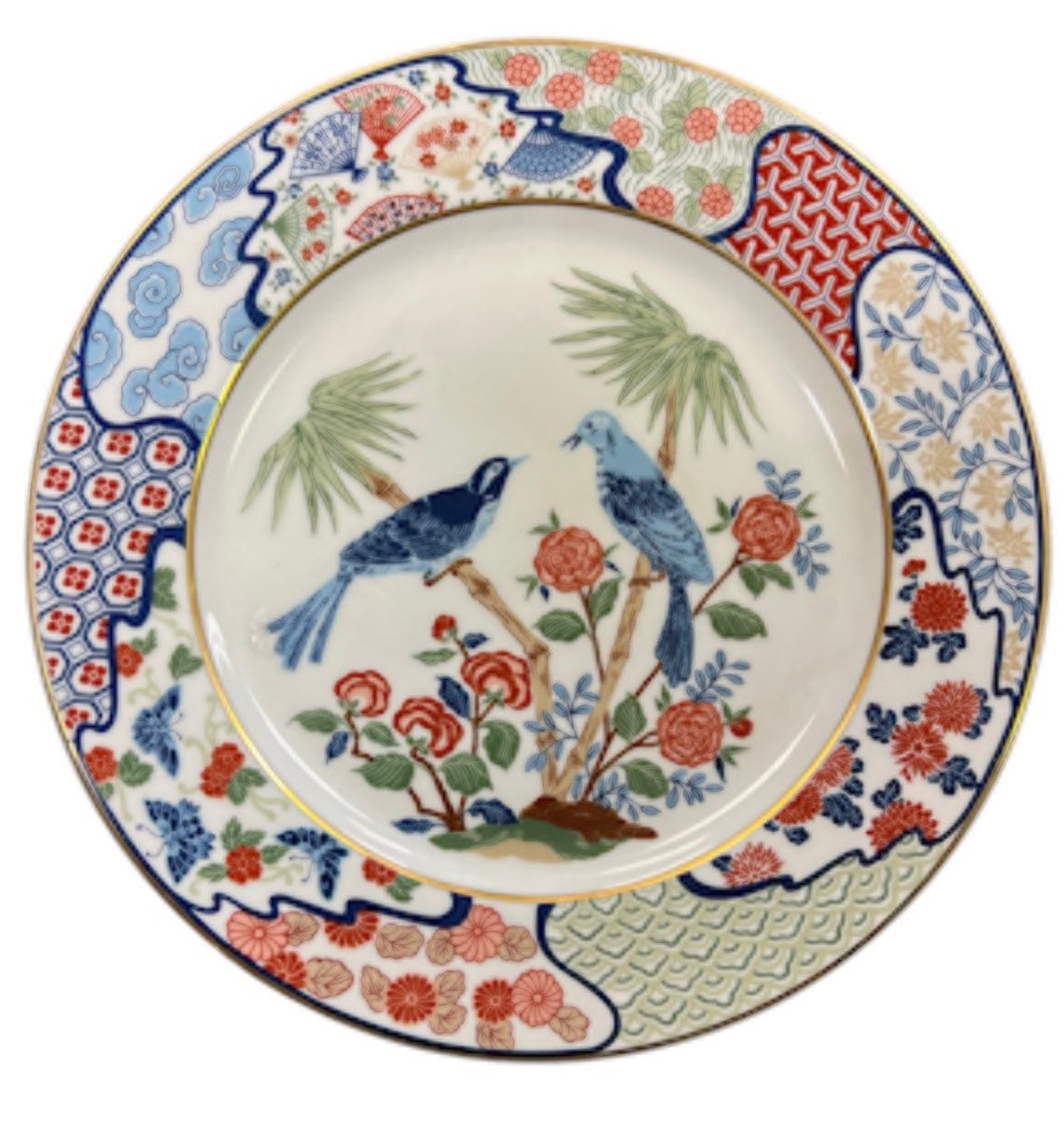 Mikado Taste Seller by Sigma Plate Blue Birds With Gold Trim 10 - Etsy