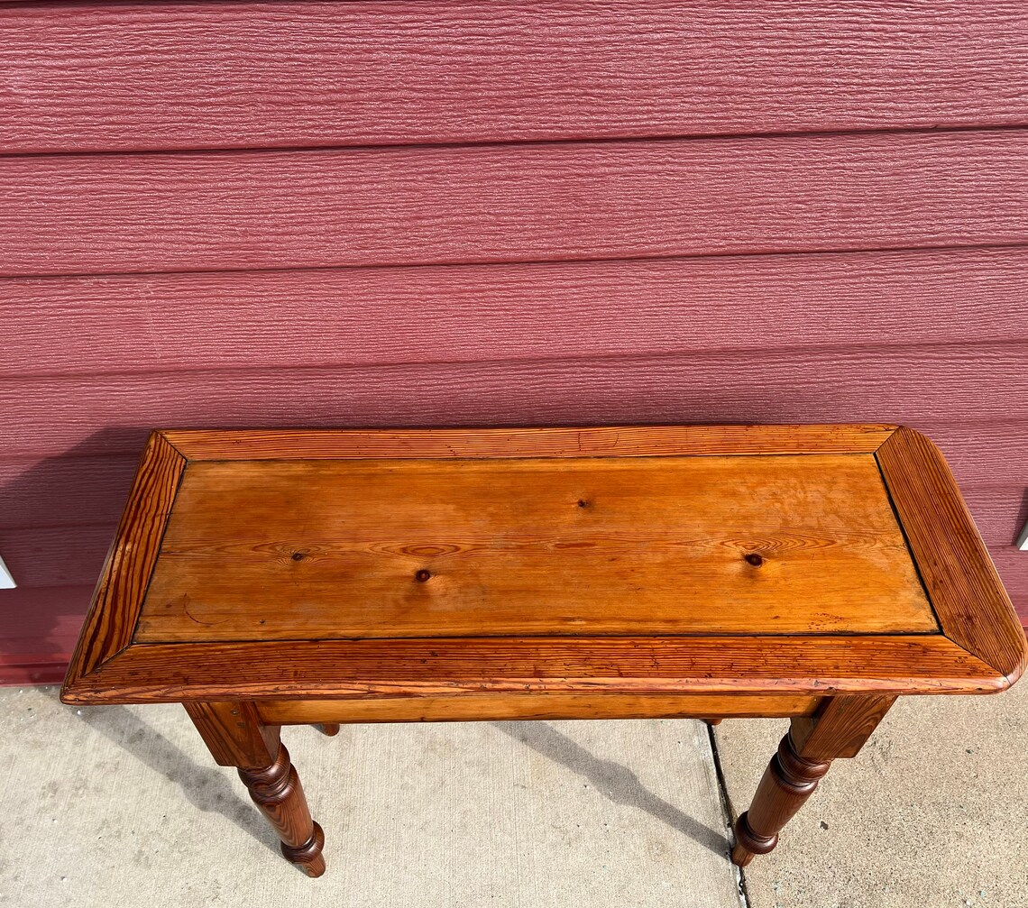 Early 1800 English Pine Prep Table or Hall Table - Etsy