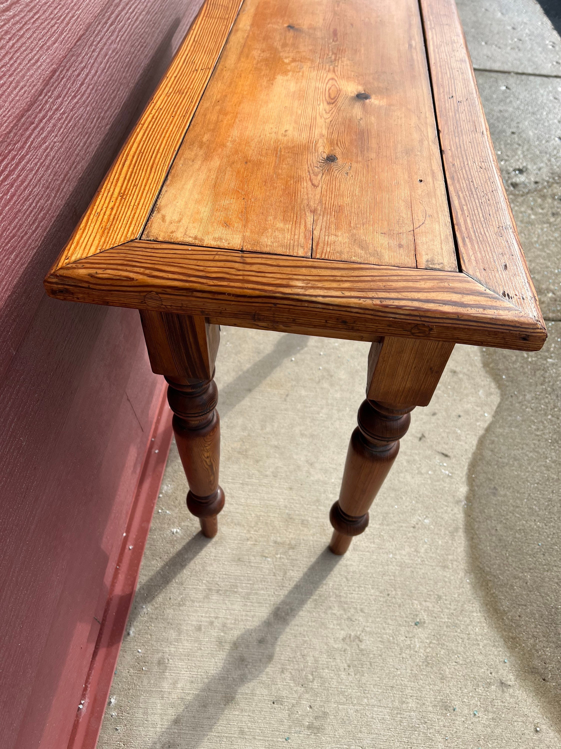 Early 1800 English Pine Prep Table or Hall Table - Etsy