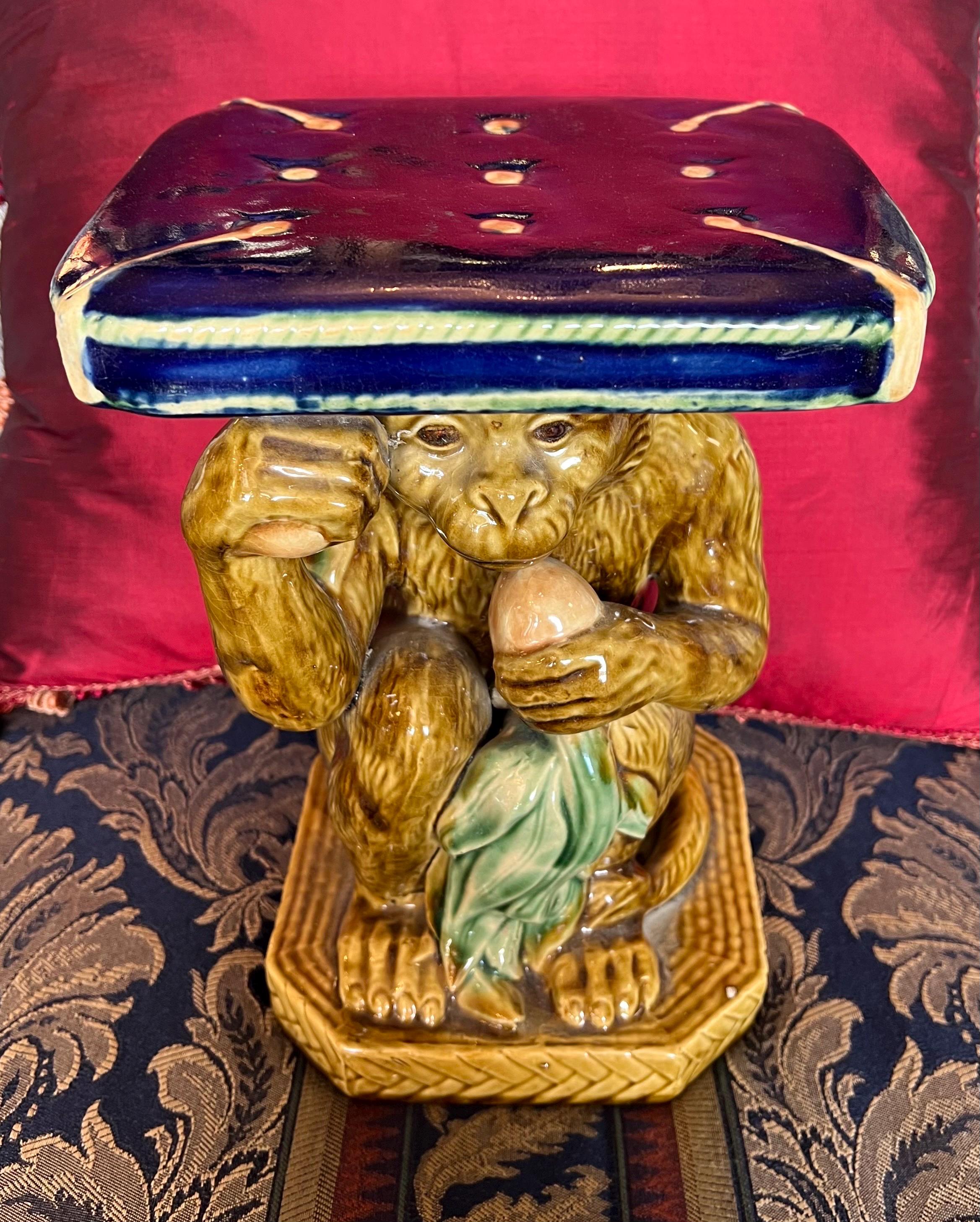 Vintage Porcelain Monkey Stand - Etsy