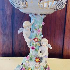 Antique German 19th Century Dresden Porcelain Compote - Etsy