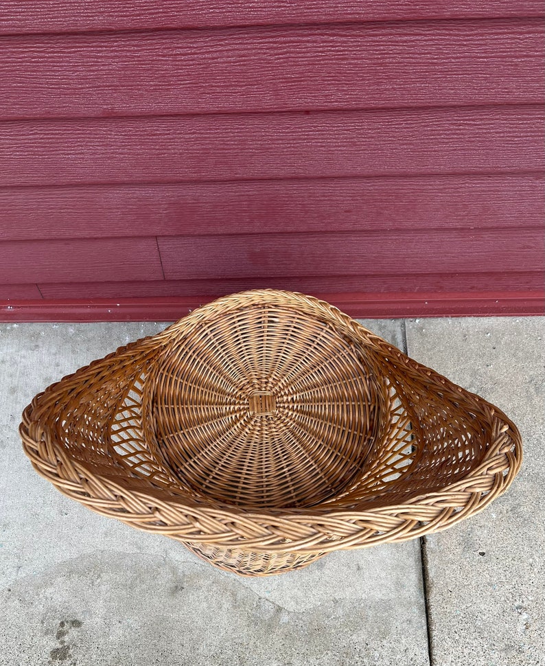 Vintage Wicker Bucket Chair - Etsy