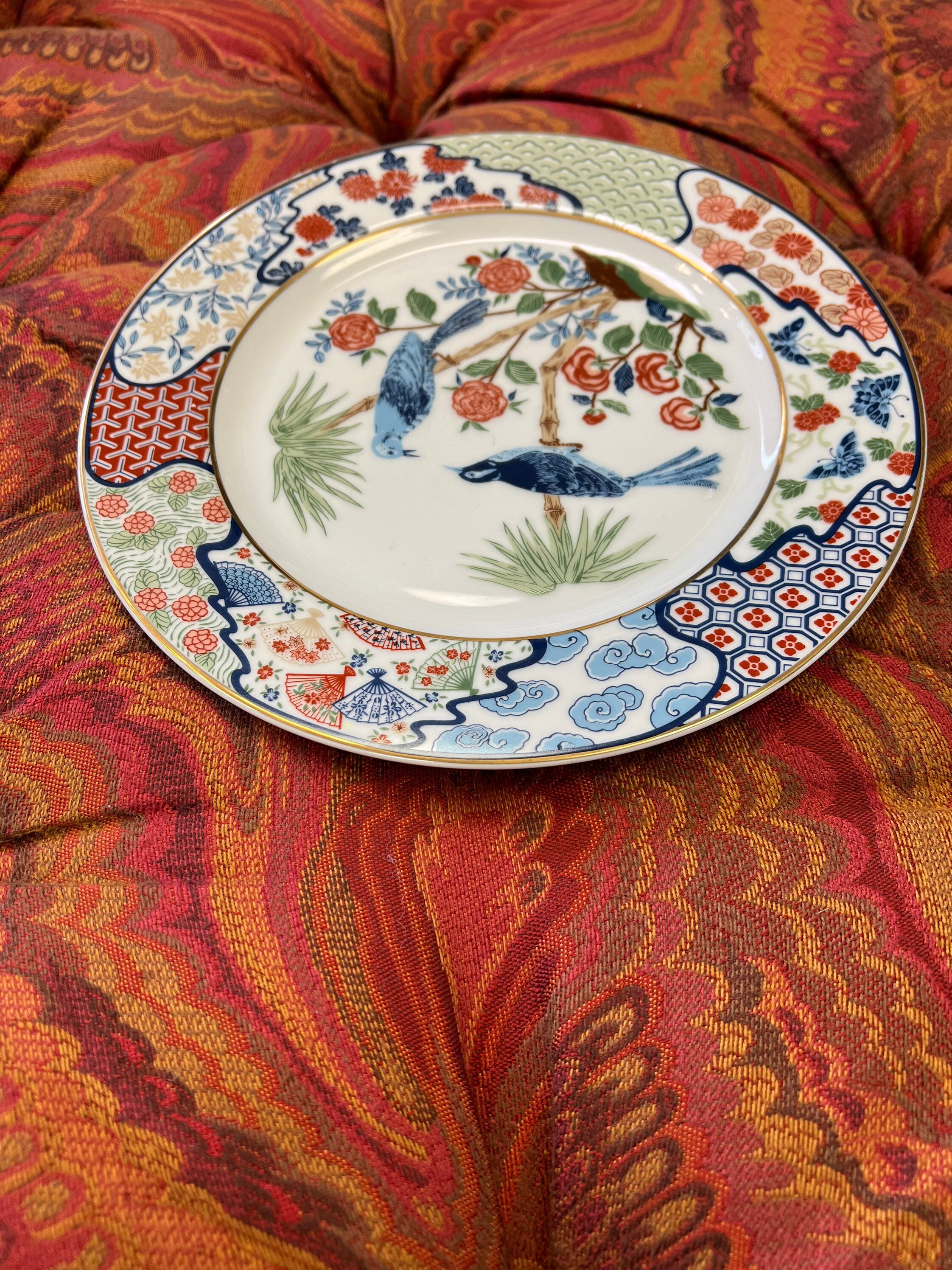 Mikado Taste Seller by Sigma Plate Blue Birds With Gold Trim 10 - Etsy