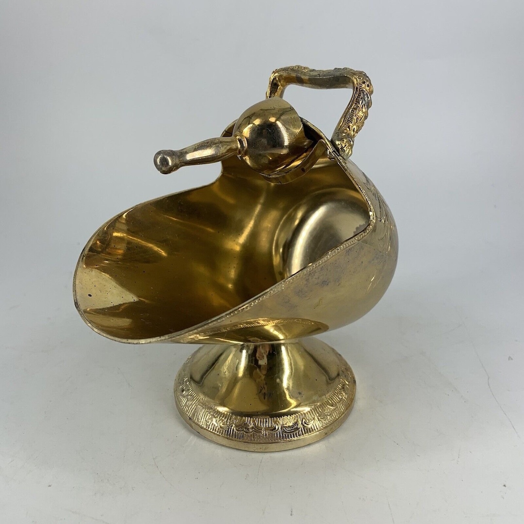 Vintage Skuttle Bucket Sugar Cube Salt Server W/ Scoop Gold - Etsy