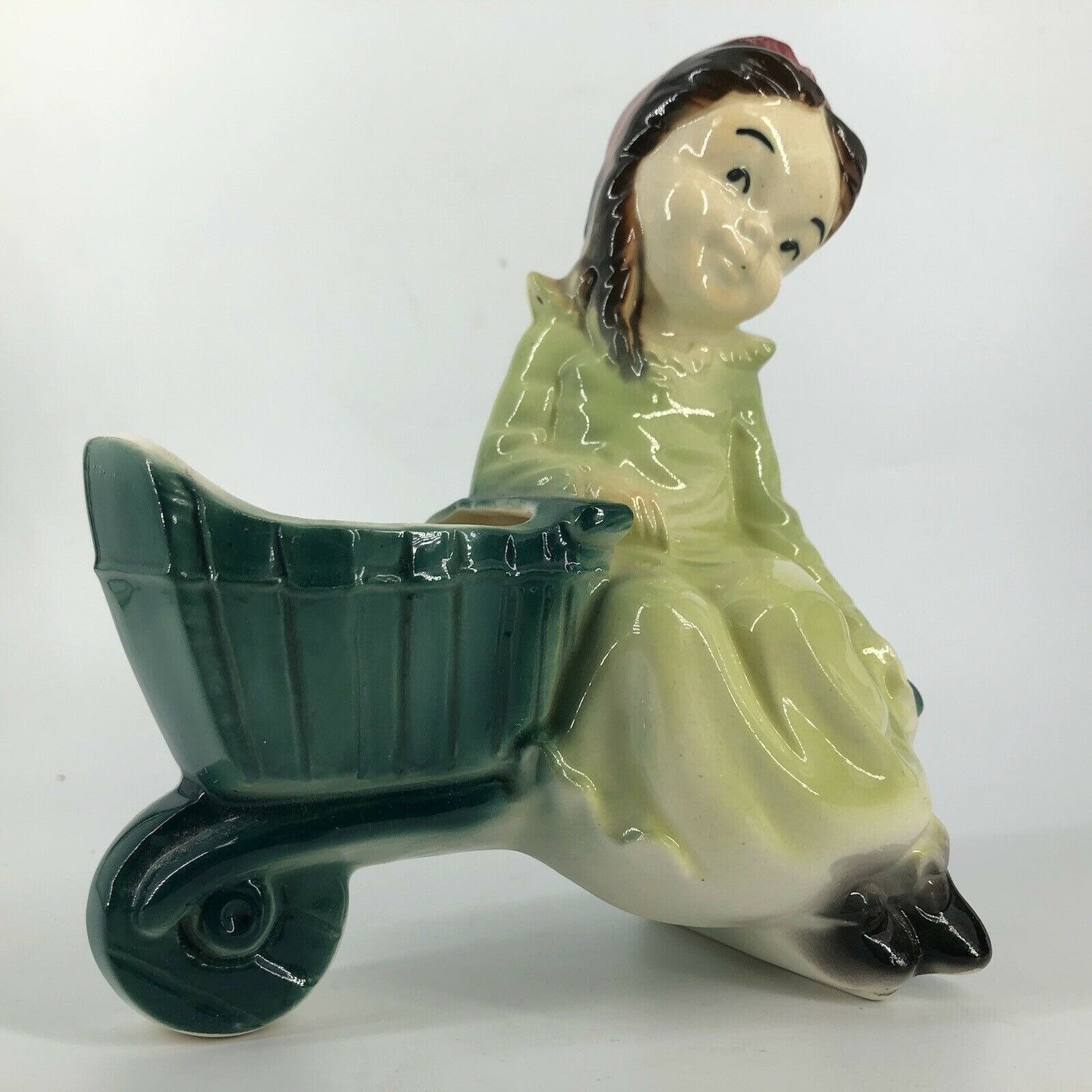 Vintage Royal Copley Studio Art Pottery Succulent Planter Girl on ...