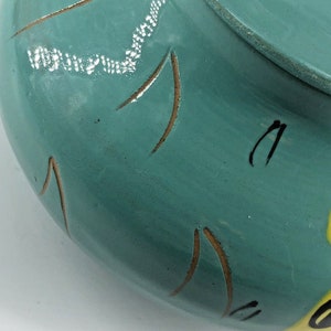 Wassi Jamaica Art Pottery Red Clay Lidded Trinket Dish Yellow Fish ...