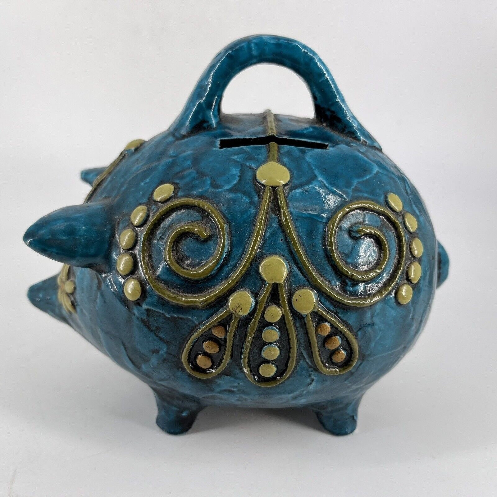 Vintage Fitz and Floyd Paper Mache Piggy Bank Stopper 1970s Japan Mod ...