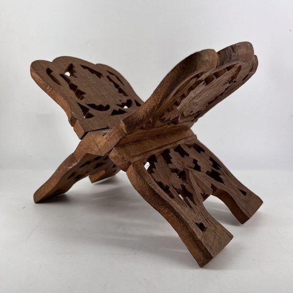 Carved Wooden Bible Stand - Etsy