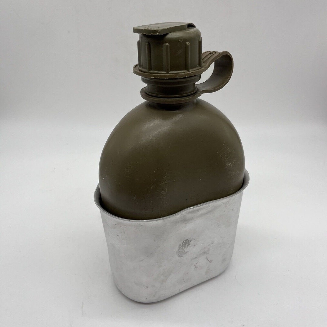 Vintage US Military Metal Aluminum Plastic Canteen Army Supply Surplus ...
