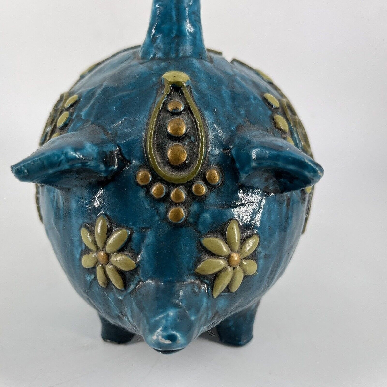 Vintage Fitz and Floyd Paper Mache Piggy Bank Stopper 1970s Japan Mod ...