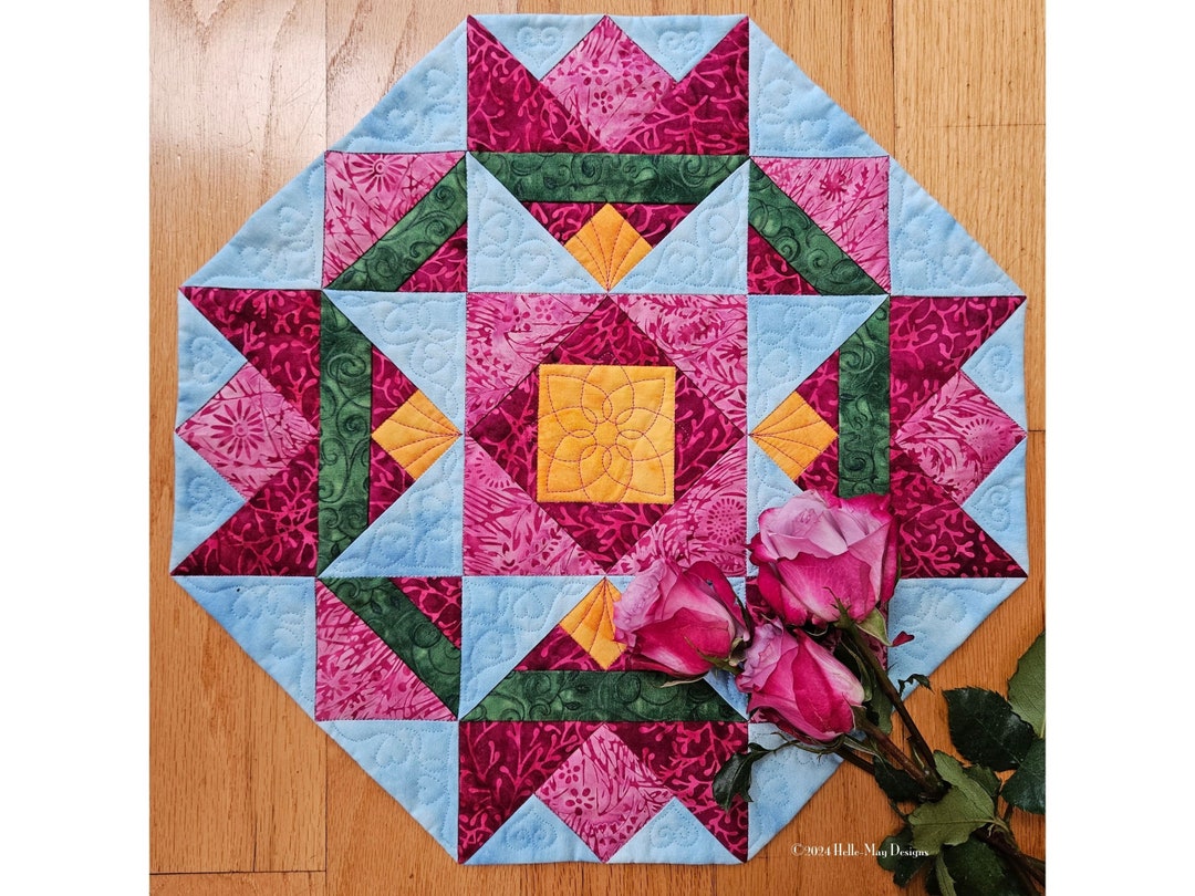 Spring Flower Table Topper, FPP, PDF Download Quilt Pattern, Flowering ...