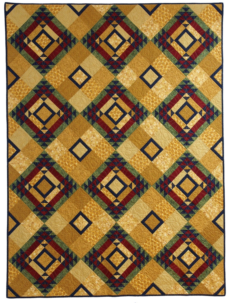 Two Block, Scrappy Modern Twin Size Quilt Pattern, PDF Pattern ...