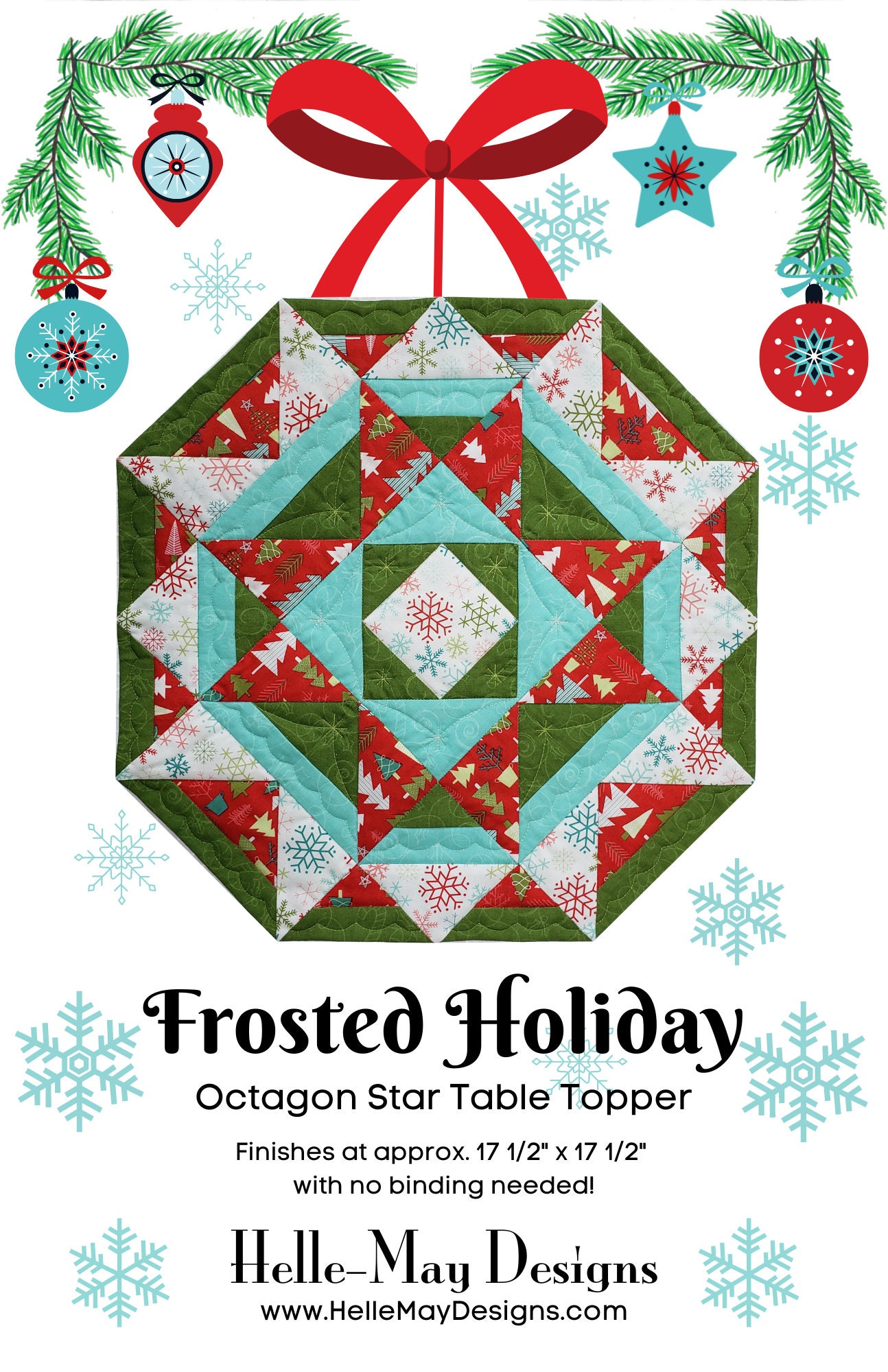 Holiday Octagon Table Topper, Digital Download PDF Quilt Pattern - Etsy