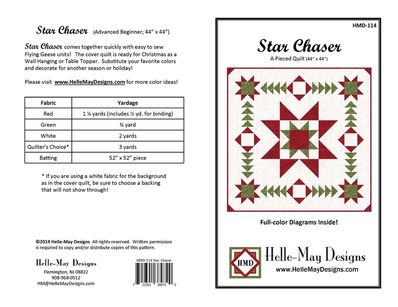 Christmas Star Quilt Pattern: Star Chaser (PDF Digital Download) - Etsy