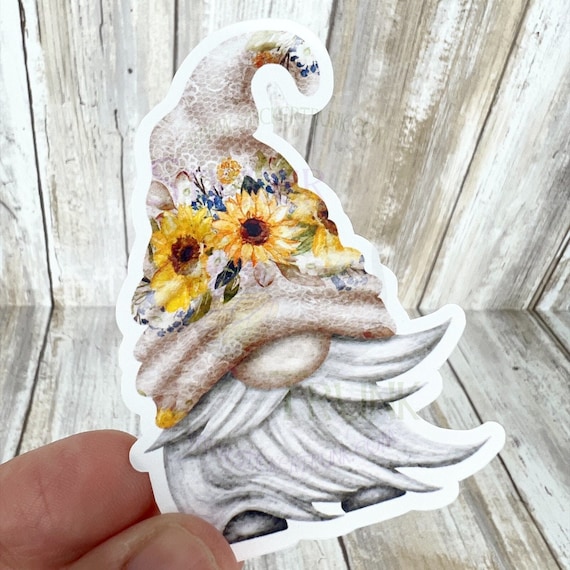 Sunflower Gnome Sticker 3 Gnome Sticker Sunflower Sticker - Etsy