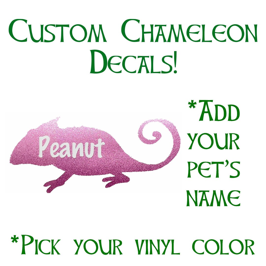 Chameleon Decal, Custom Decal, Car Decal, Chameleon Sticker, Custom ...