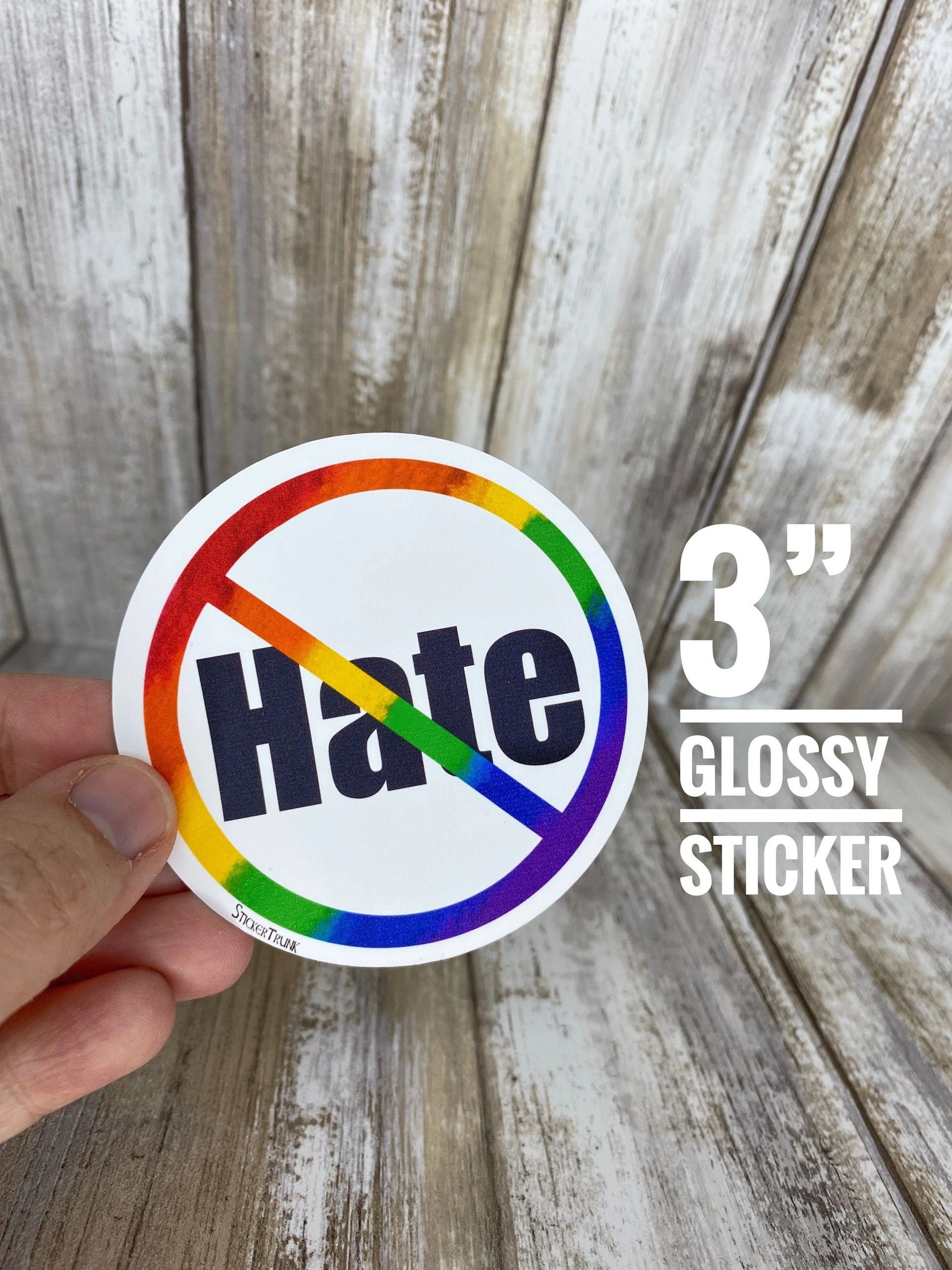 No Hate Sticker No Hate No Hate Rainbow Sticker Rainbow | Etsy