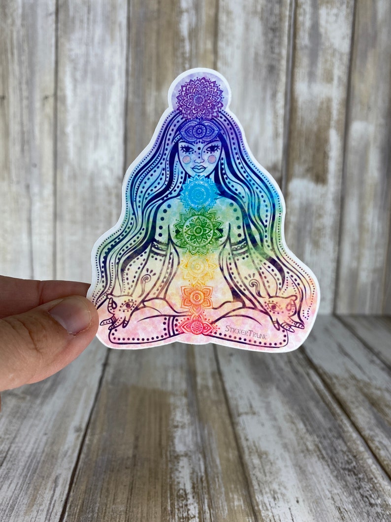 Chakra Sticker Chakra Yoga Sticker Yoga Sticker Yoga Pose | Etsy
