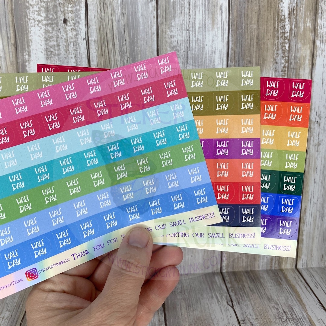 Half Day Corner Planner Stickers, Corner Stickers, Erin Condren ...