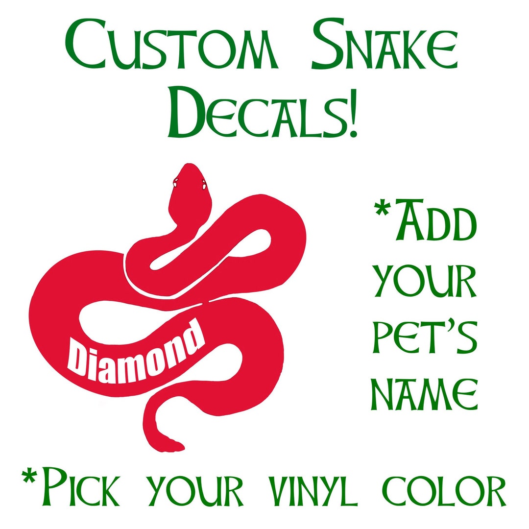 Snake Decal, Custom Decal, Car Decal, Snake Sticker, Custom Snake Decal ...