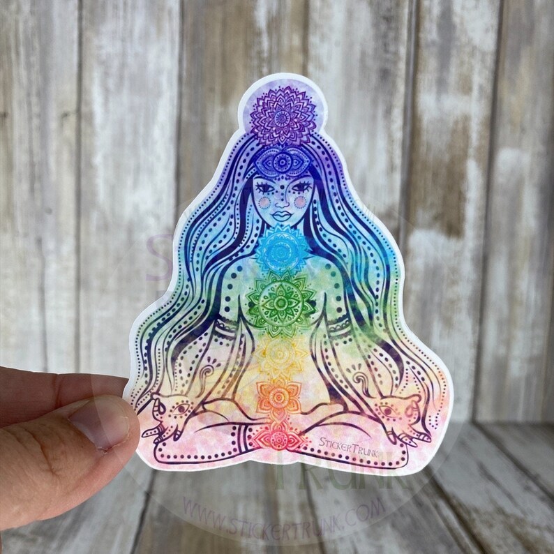 Chakra Sticker, Chakra Yoga Sticker, Yoga Sticker, Yoga Pose Sticker ...