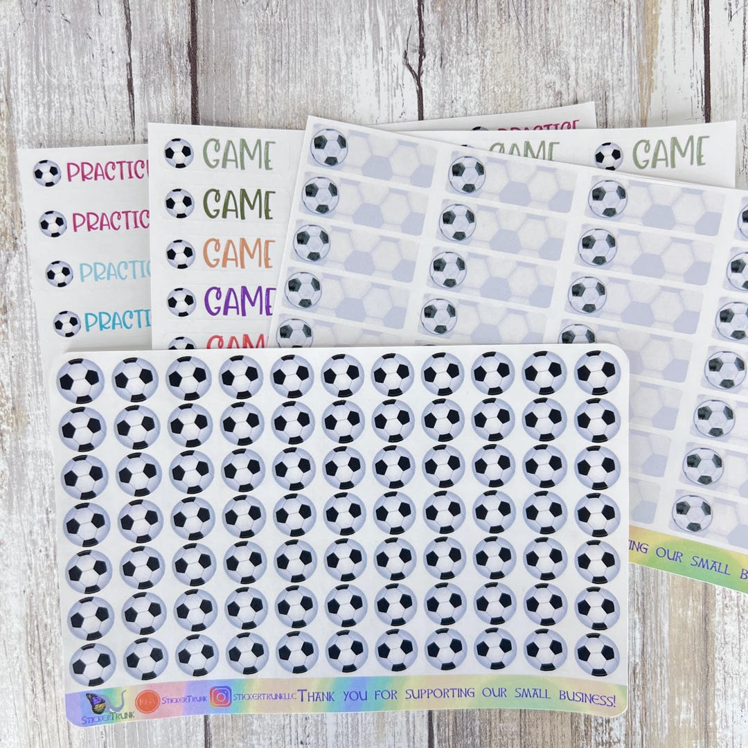 Soccer Planner Stickers, Write-on, Game, Practice, Sports - Etsy