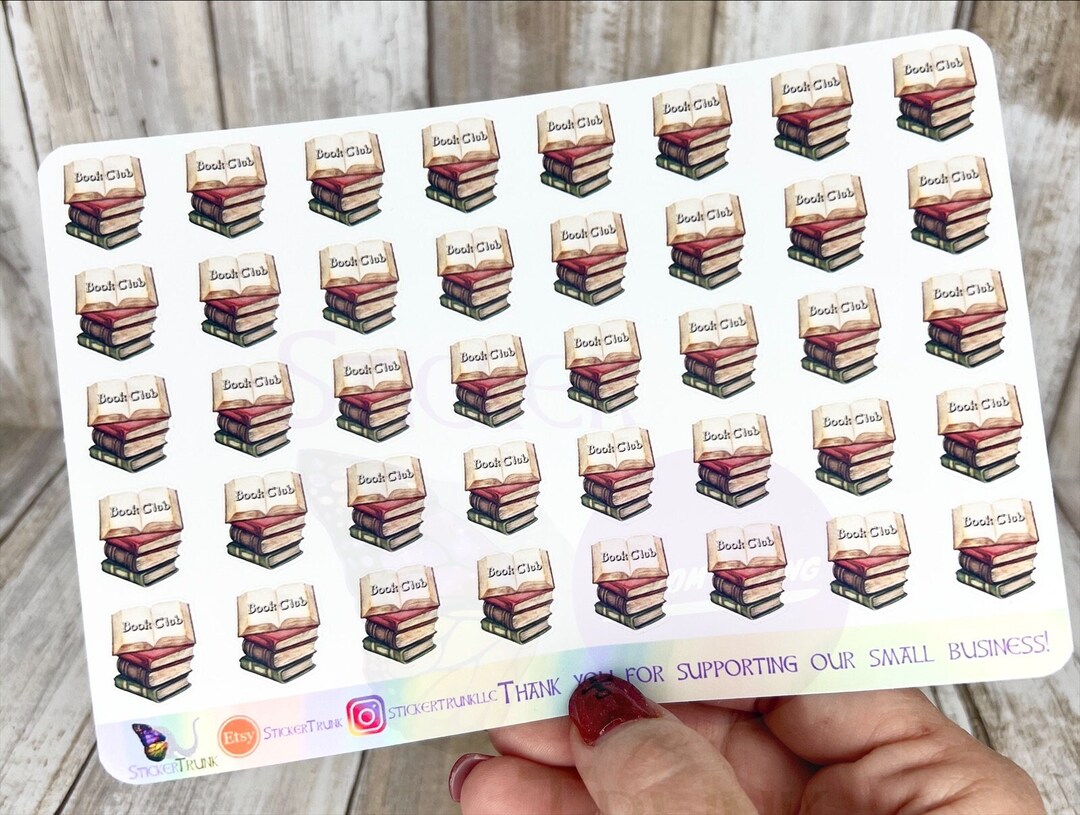 Book Club Planner Stickers, Book Club Stickers, Reminder Stickers ...