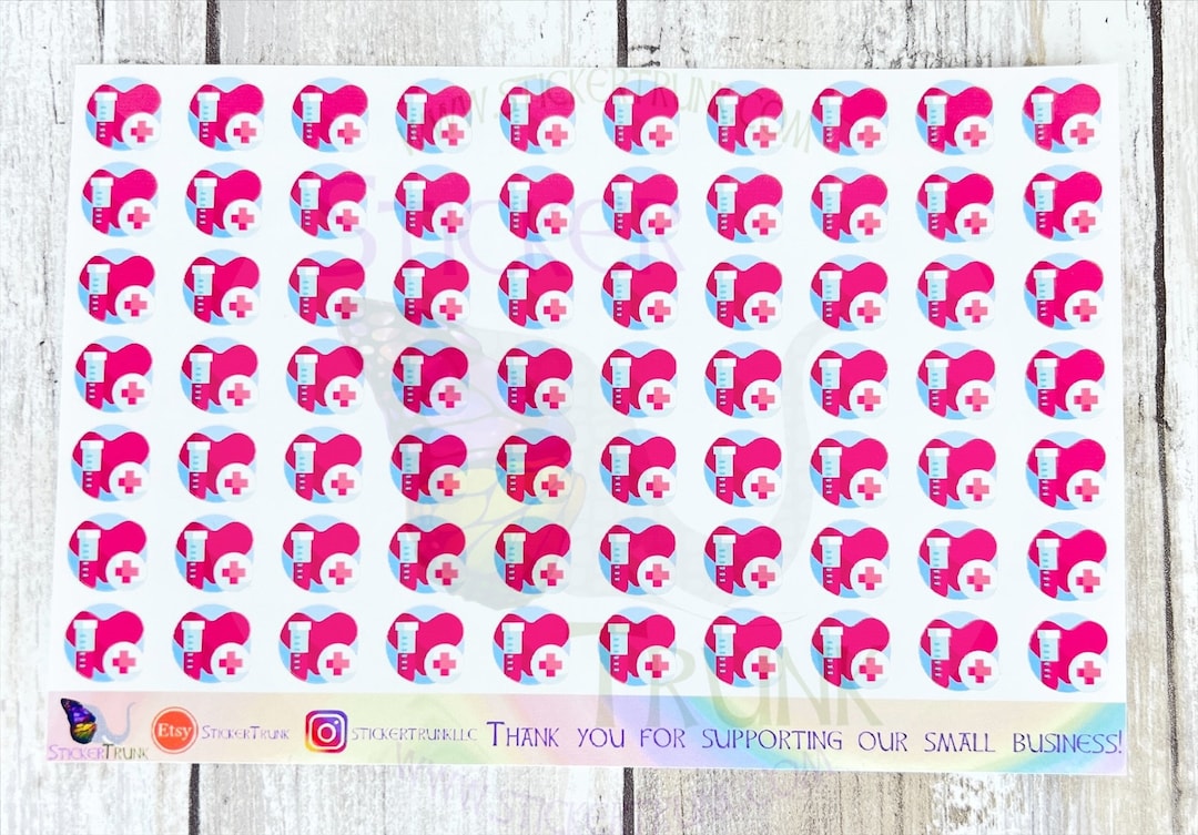 Blood Donation Reminder Stickers, Blood Draw Reminder Stickers, Planner ...