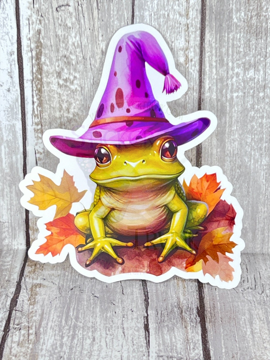 Frog Witch Sticker, Frog Stickers, Witch Hat, Fall Stickers, Cute Frog ...