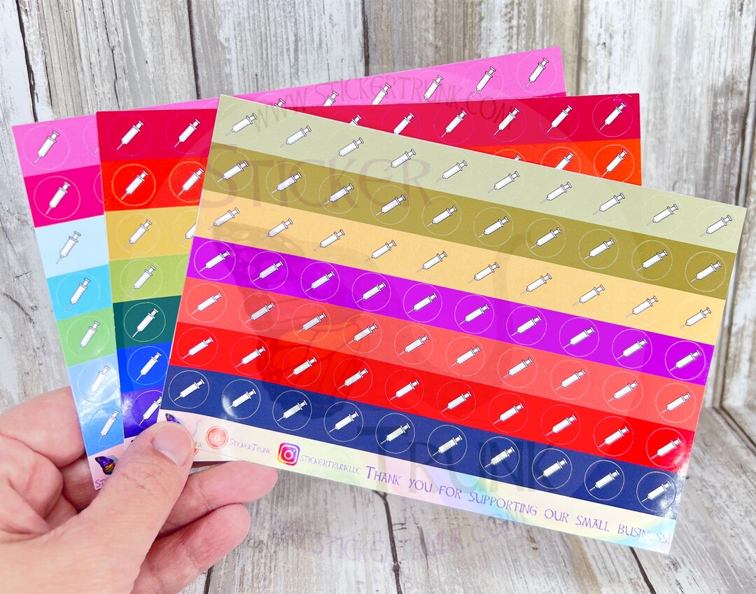Shot Reminder Stickers, Shot Planner Stickers, Diabetes, Semiglutide ...