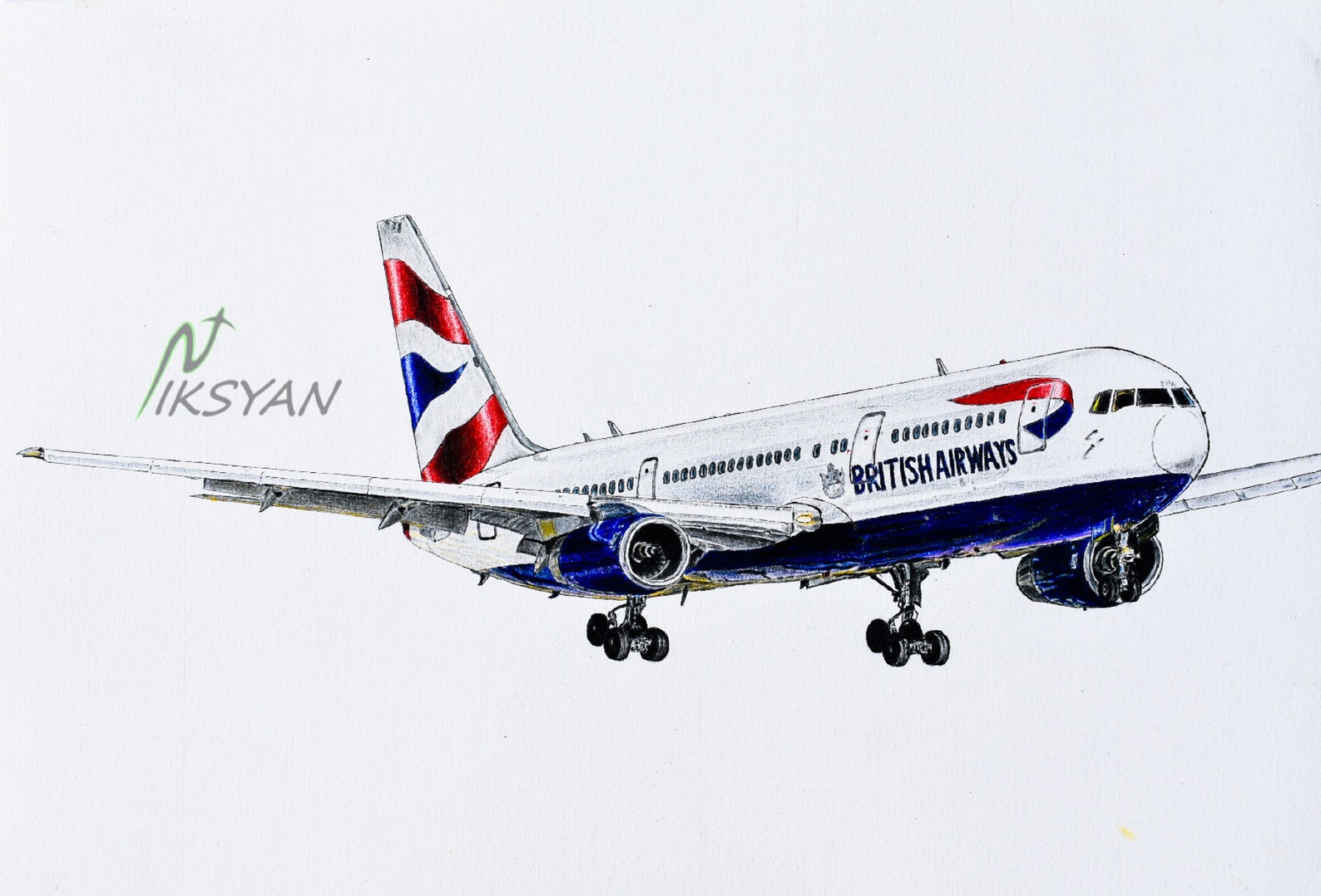 British Airways Boeing 767-300 Fine Art Print A4/A3 - Etsy