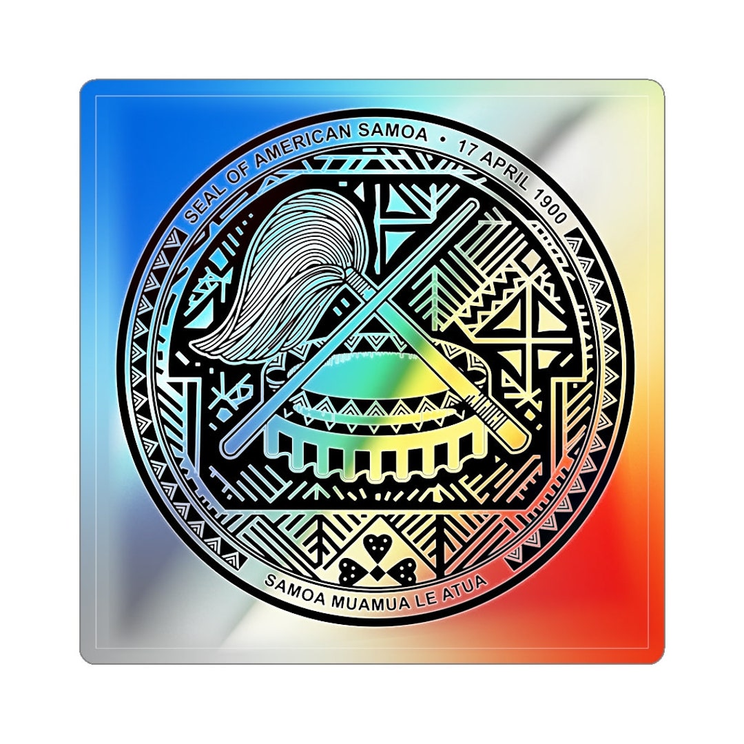 American Samoa Seal Holographic Sticker - Etsy