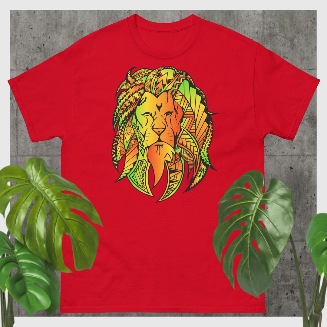 Rastafarian Samoan Tribal Lion Classic Tee - Etsy