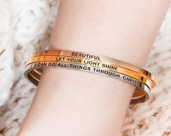 Bible Verse Bracelet, Scripture Bracelet, Christian Bracelet, Christian ...