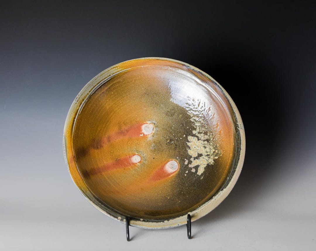 Wood Fired 12" Handmade Ceramic Serving Bowl, One of A Kind Pottery ...