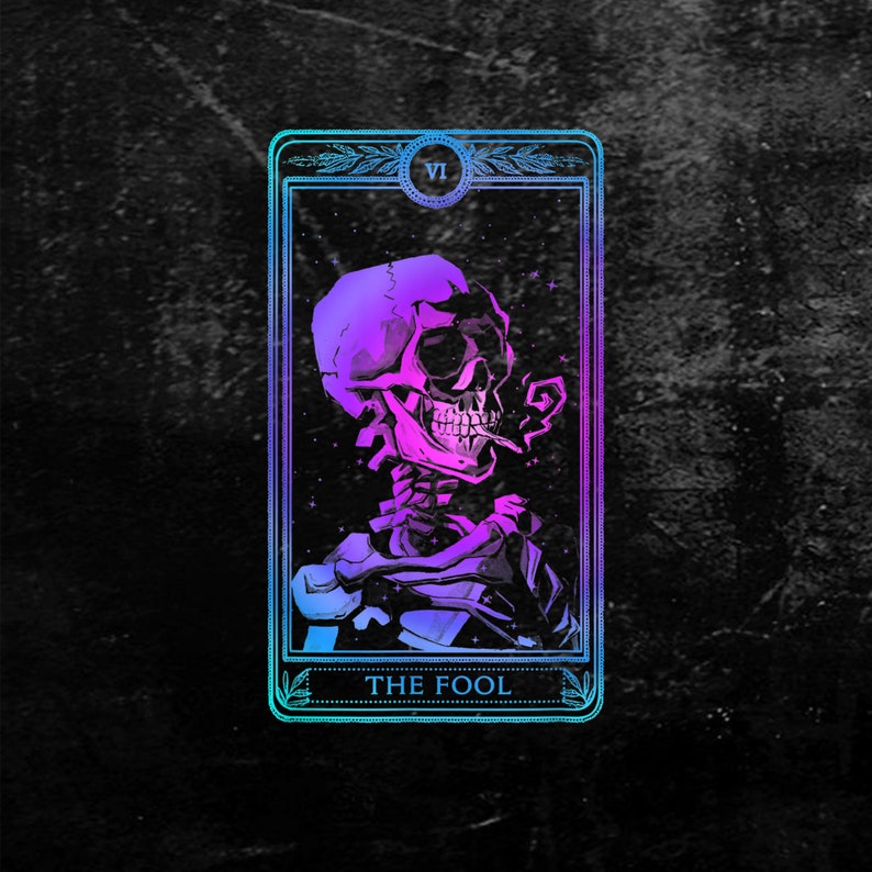 The Fool Smoking Skeleton Tarot Card Skull Pagan Witch Png - Etsy UK