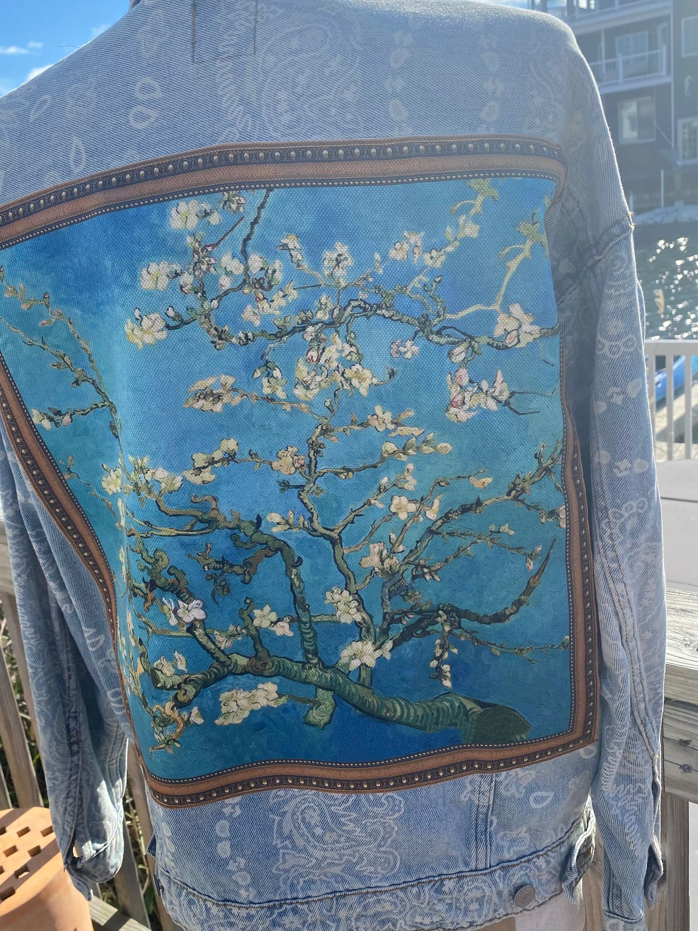 Vintage Denim Jacket Ft Van Gogh Artwork - Etsy