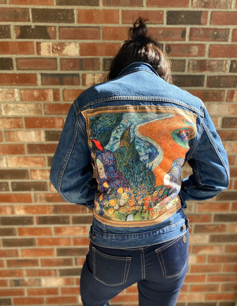 Vintage Denim Jacket Ft Vincent Van Gogh Art - Etsy