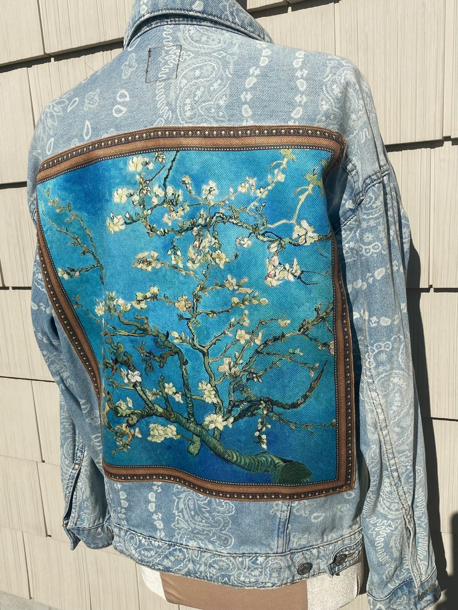 Vintage Denim Jacket Ft Van Gogh Artwork - Etsy