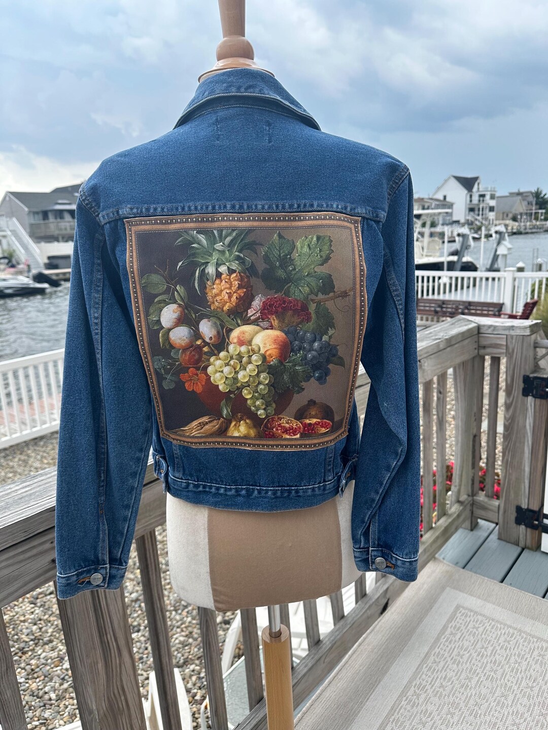 Vintage Denim Jacket Ft Fruit Still Life - Etsy