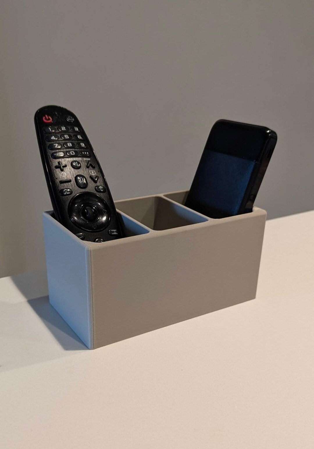 Modern Remote Control Holder Japandi, Eco-friendly Bin for up to 3 ...