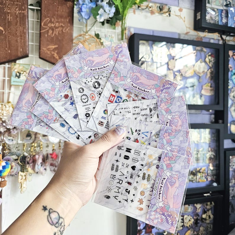 Kpop 3D Nail Sticker - Etsy Australia