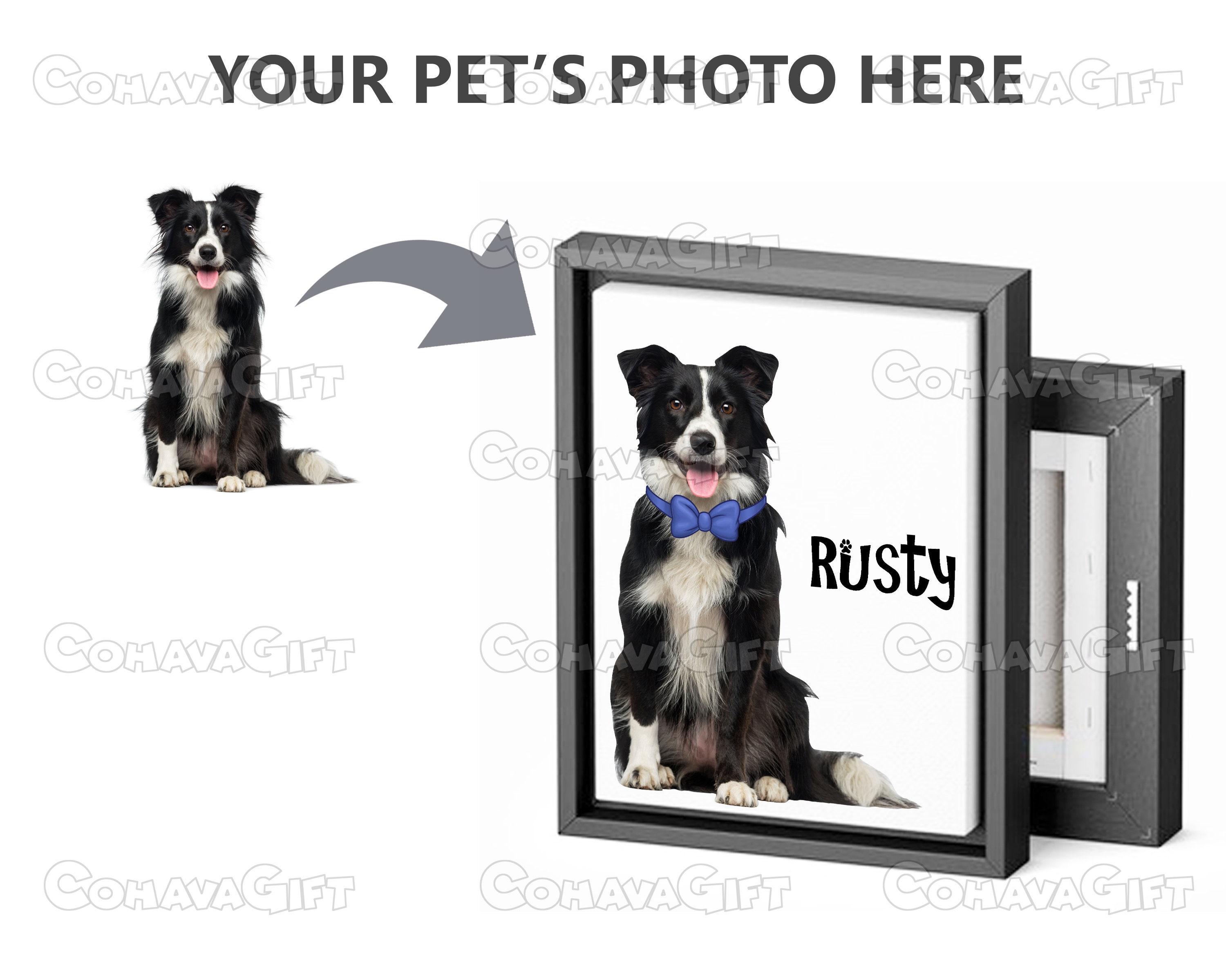 Personalized Pet Picture Frame, Photo Frame, Pet Frame, Picture Framed ...