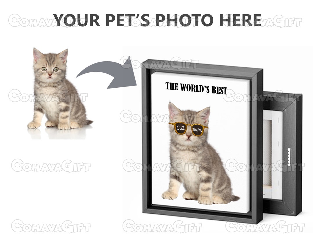 Custom Cat Frame, Pet Memorial Frame, Cat Picture Frame, Cat Decor ...