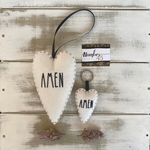 Amen Hanging Heart Sign, Ideal Gift for Encouragement, Faith, Religion ...