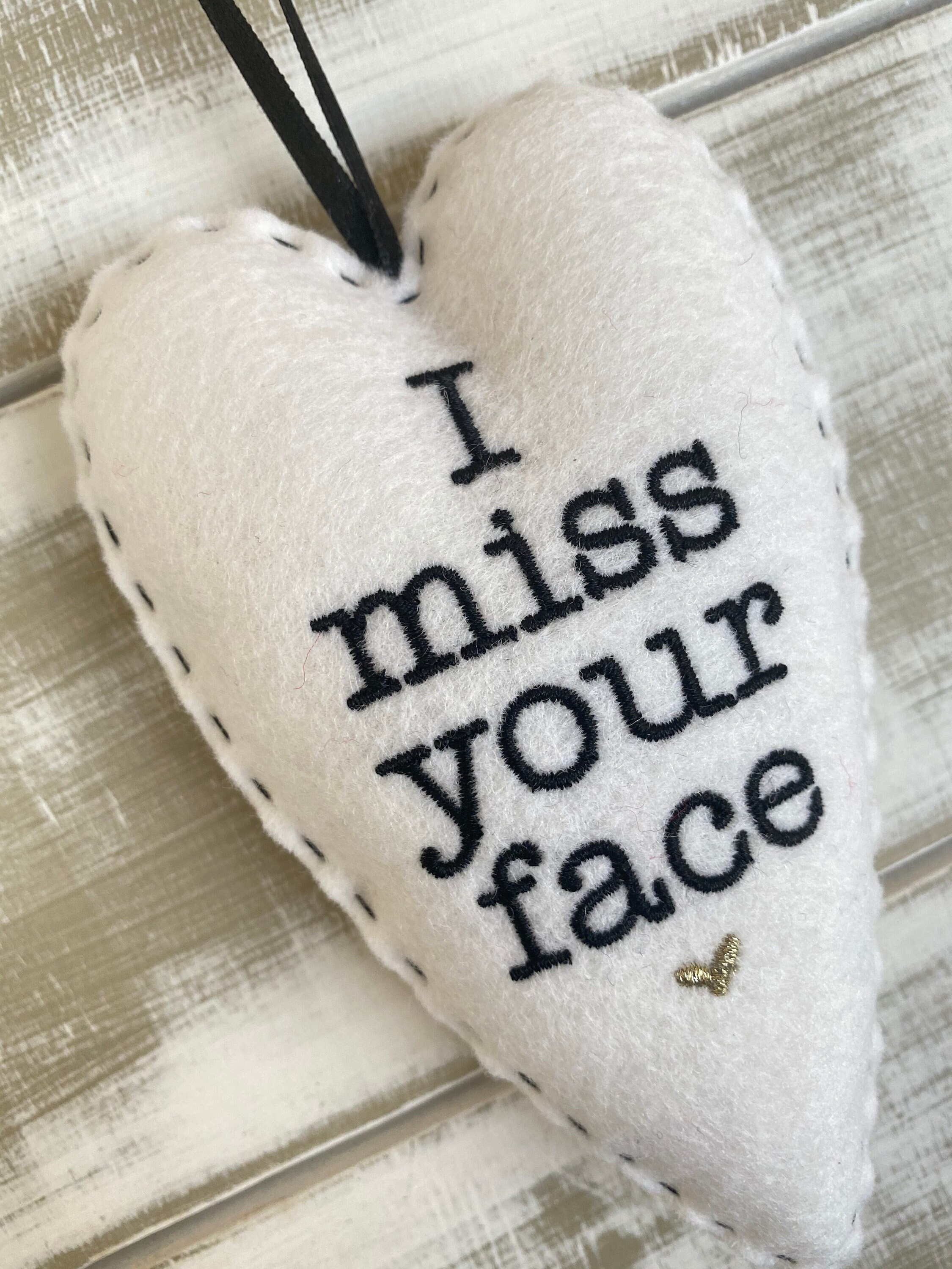 I Miss Your Face, Hanging Heart Sign, Ideal Gift Idea. Valentines, Love ...
